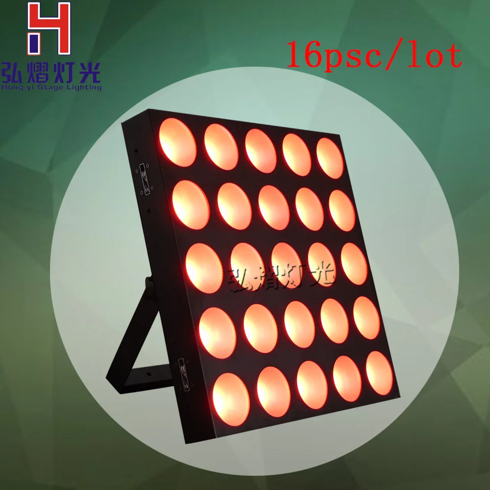16pcs/lot led stage light dmx control 25x10w led dot matrix 5x5 led ...