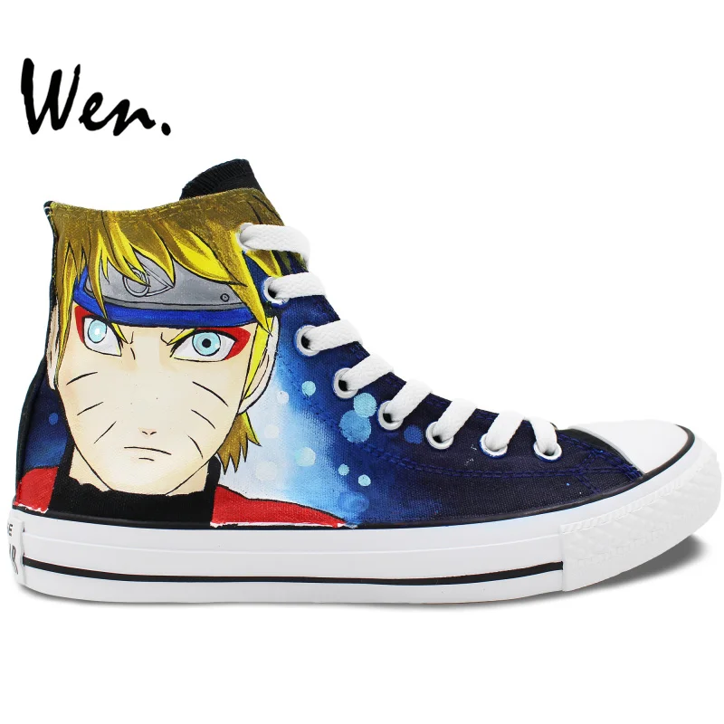 Wen Women Men's Casual Shoes Hand Painted Custom Design Anime Uzumaki ...