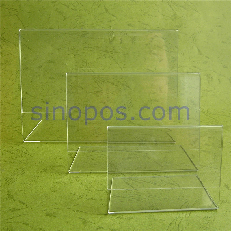 Crystal Clear Acrylic Sign Holder Slanted L Display, counter table ...