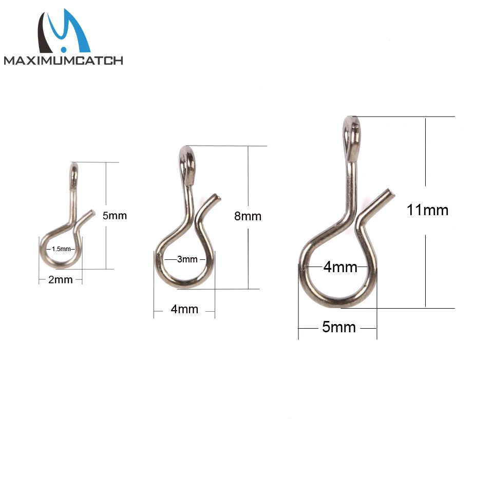 Maximumcatch 50pcs/lot Fly Fishing Snap Hooks Quick Change For Flies ...