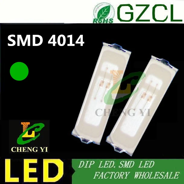 Ultra bright 4014 smd led 520 530nm Green Surface Mounted 4.0*1.4mm ...