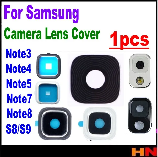 1pcs Back Rear Camera glass lens with Adhesives For Samsung note 3 4 5 ...