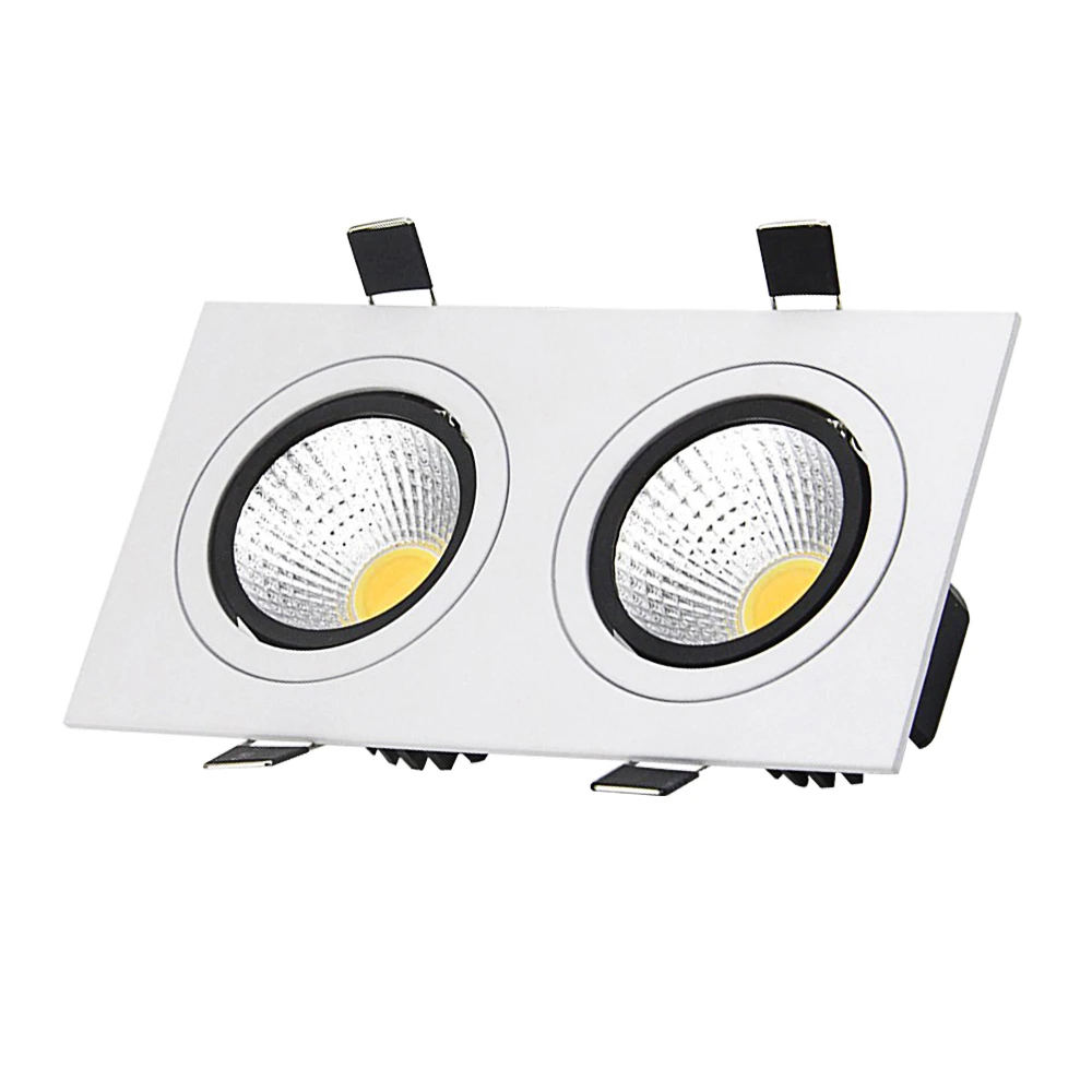 [DBF]Double Heads Square LED Downlight Dimmable 10W 14W 18W 24W LED ...