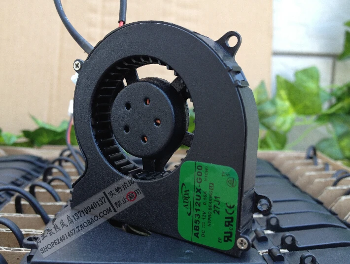 The ADDA 5010 5CM 12V 0.16A AB5312UX-GOO 2 line blower turbine ...