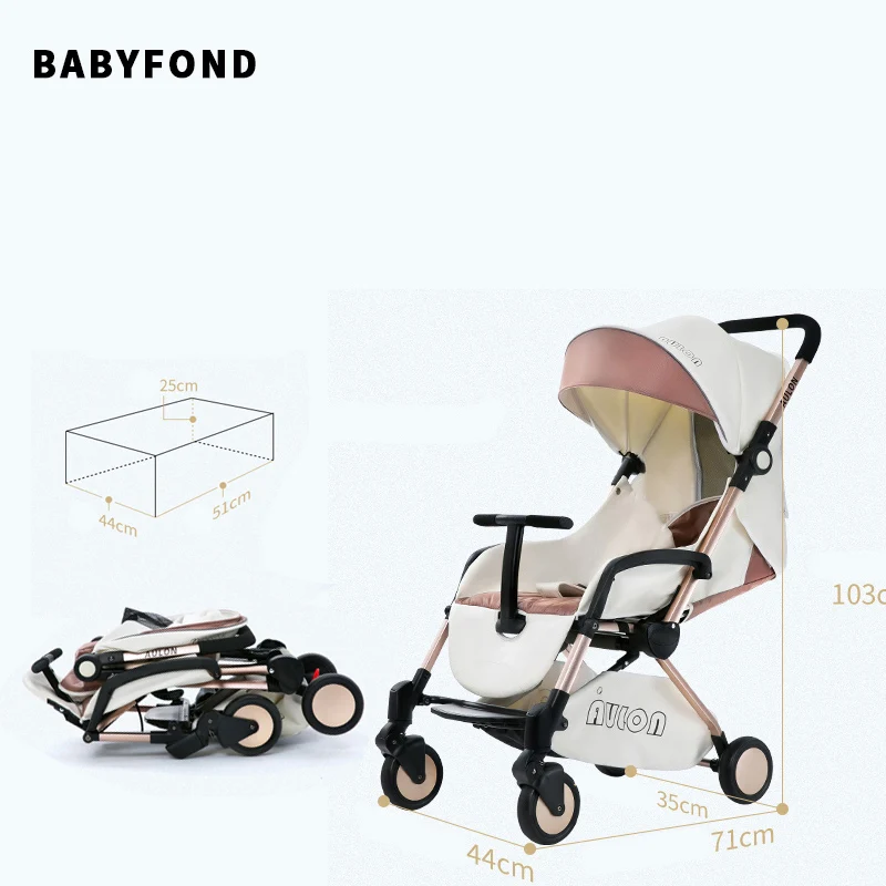 6.9kg lightweight stroller can sit reclining light folding four seasons ...