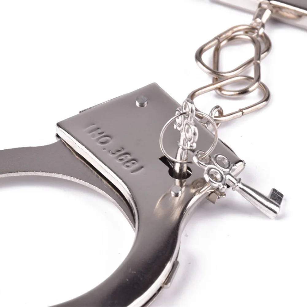 Children Boy Pretend Play Silver Metal HandCuffs With Keys Police Role ...