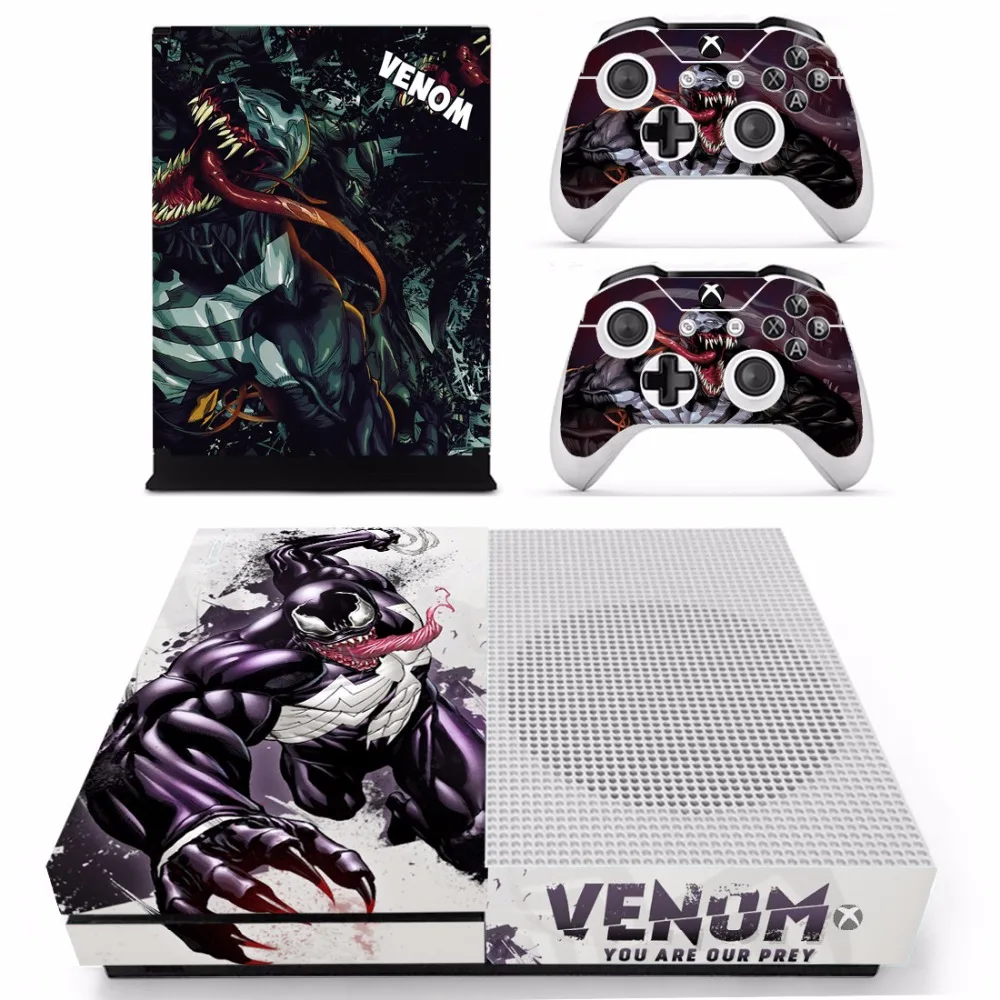 Spider Man Venom Skin Sticker for Xbox One S Console and Controllers ...