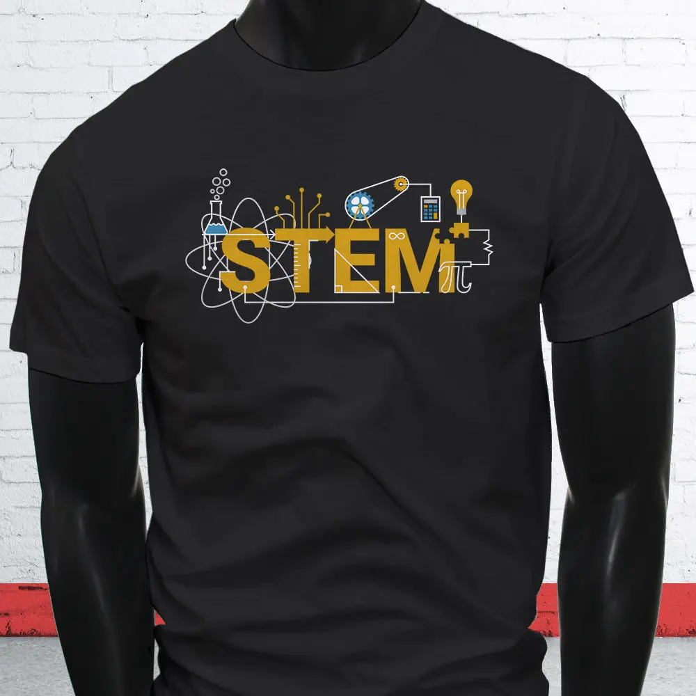 STEM SCIENCE TECHNOLOGY ENGINEERING MATH STUDENT Mens Black T Shirt-in ...