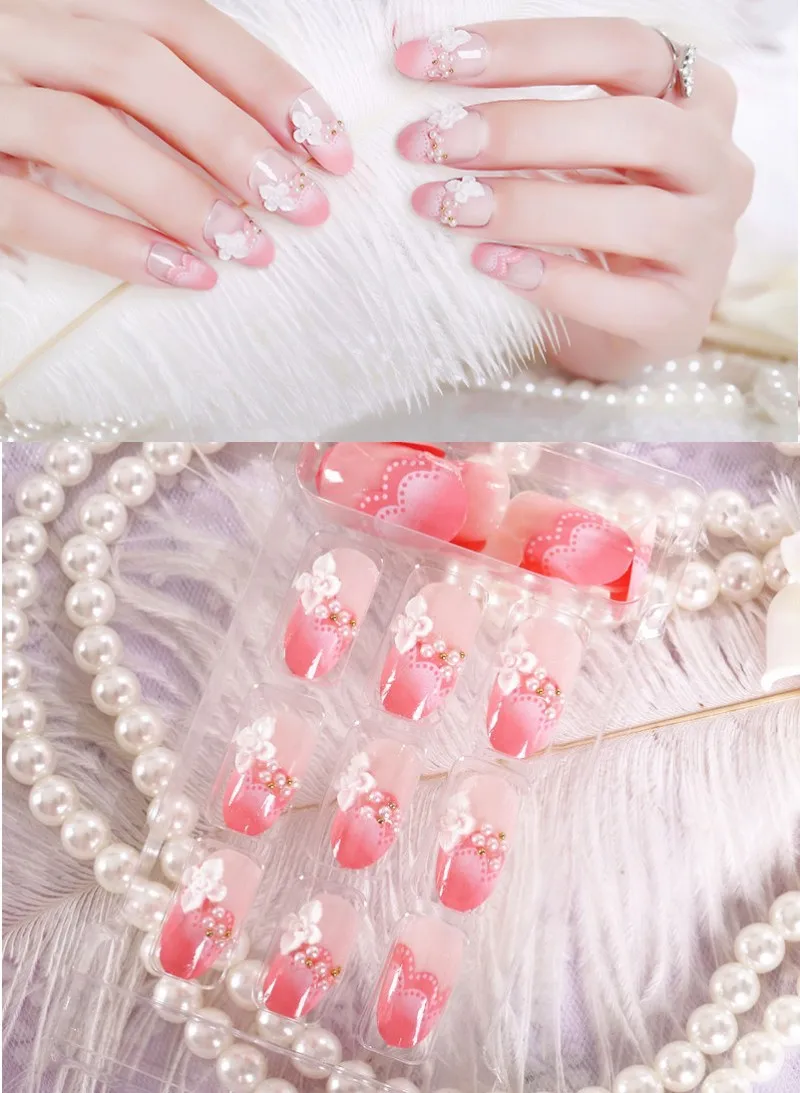 Elaborate False Nail Art Tips (Set Of 24) - Queerks™