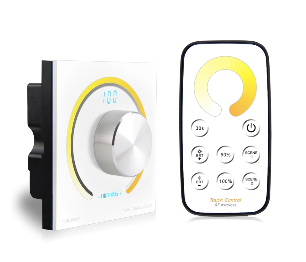 Switch Rotary Knob Cct Touch Panel Dimmer With Rf Remoter Home Wall ...