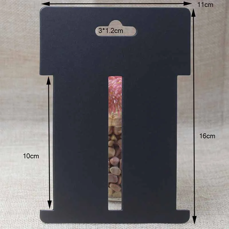 Zerong DIy large hair clip package card black paper hair barette ...