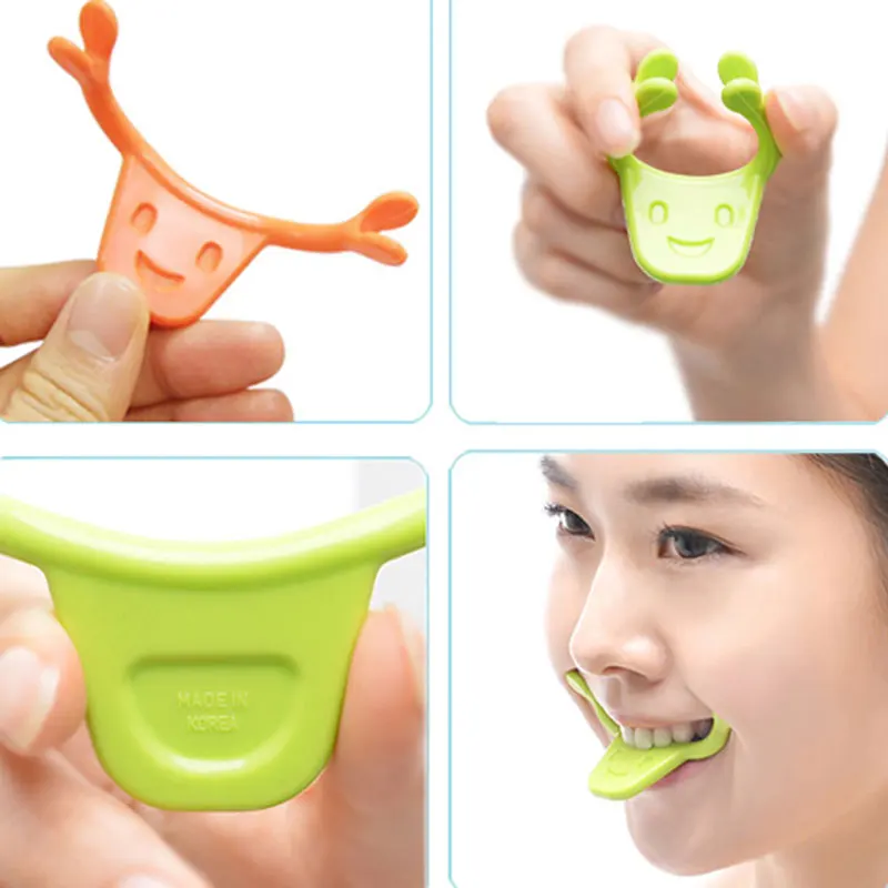 2017 New Smile Trainer Silicone Smile Brace Face Line Muscles Stretching Lifting Training Mouth