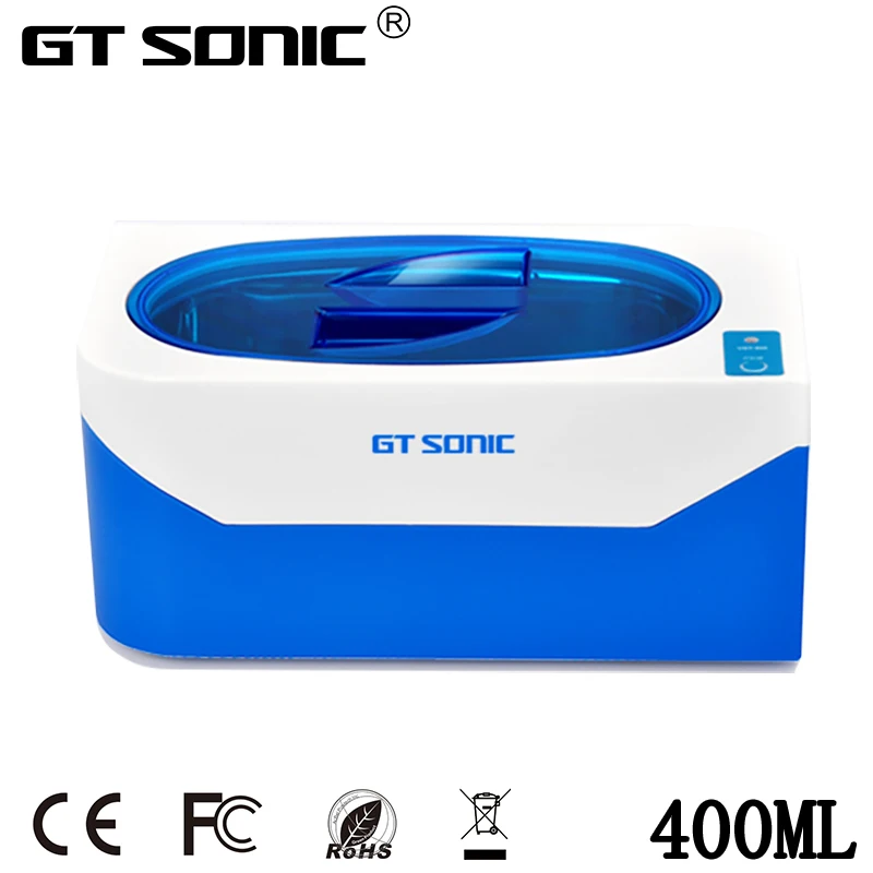 GTSONIC 400ml Ultrasonic Cleaner Bath Timer Jewelry Brush Glasses ...