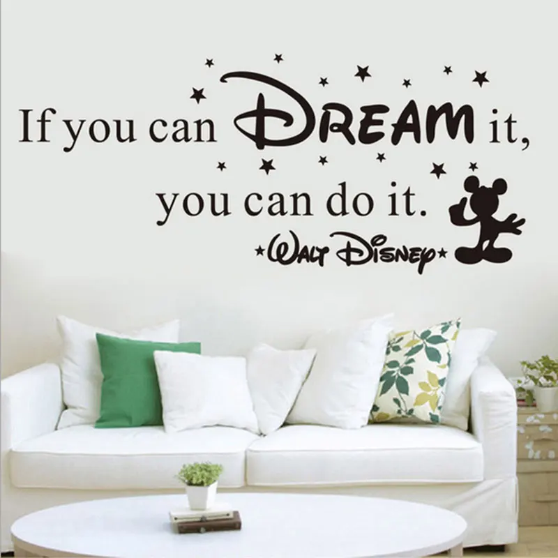 Creative dream Inspirational text vinyl wall decal Room Bedroom Home ...