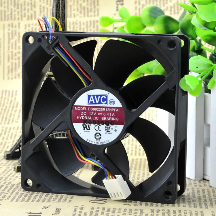 Free Shipping AVC 12v DC 0.41a 9cm 90*90*25mm 9*9cm 4 pin Fan ...