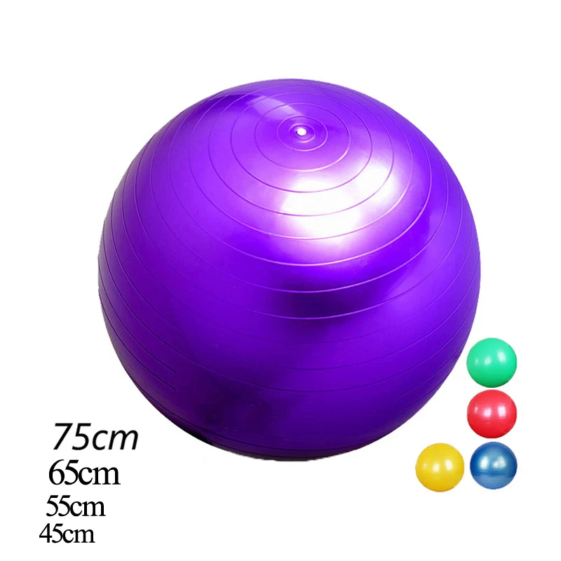 45/55/65/75cm 5 Colors Smooth Yoga Ball Fitness Balls Training ...