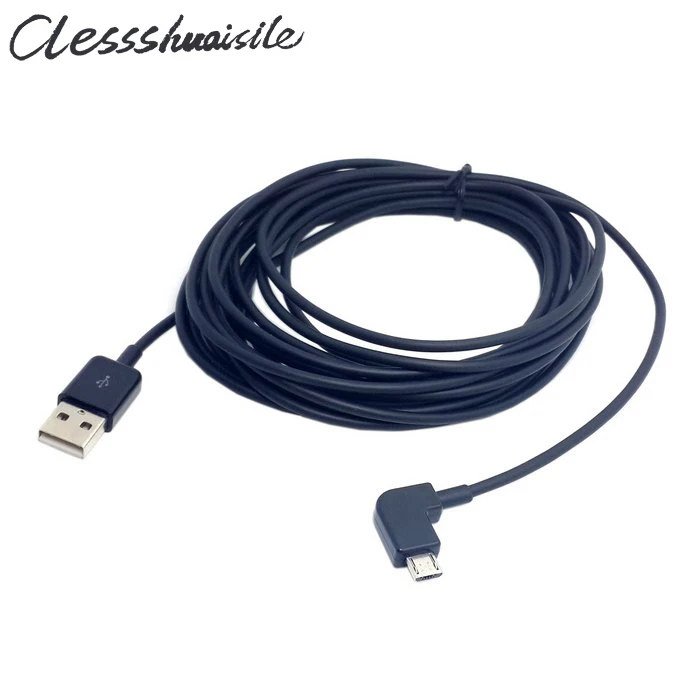 Left angled 90 degree Micro USB Male to USB Data Charge Cable 0.2 1 2 3 ...