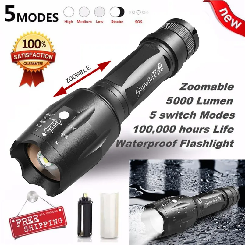 2017 High Quality G700 LED Flashlight 5000lm BRIGHT X800 Tactical T6 ...