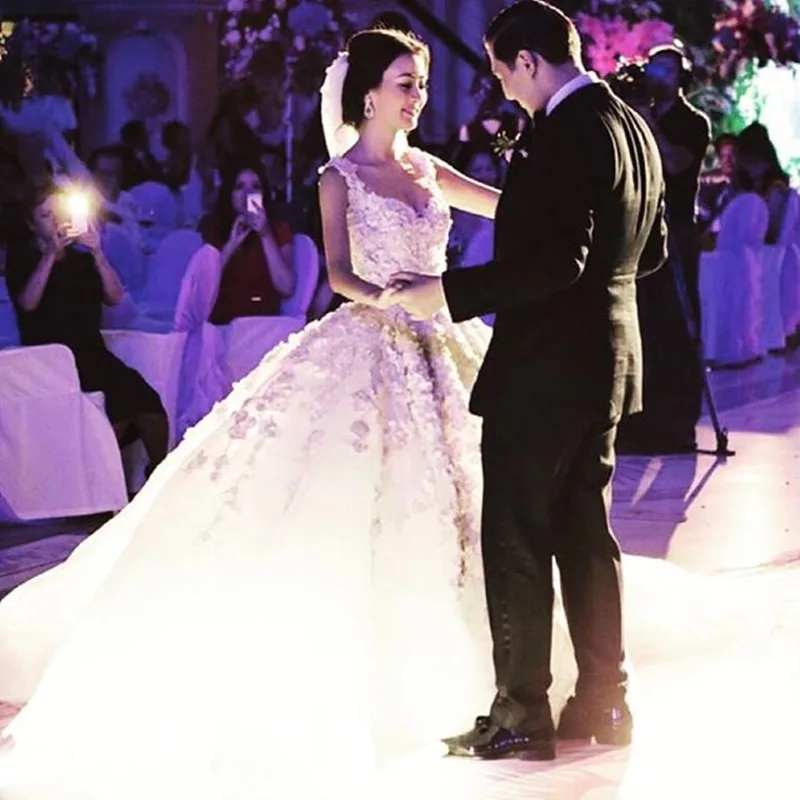 Royal Cathedral Train Wedding Dresses