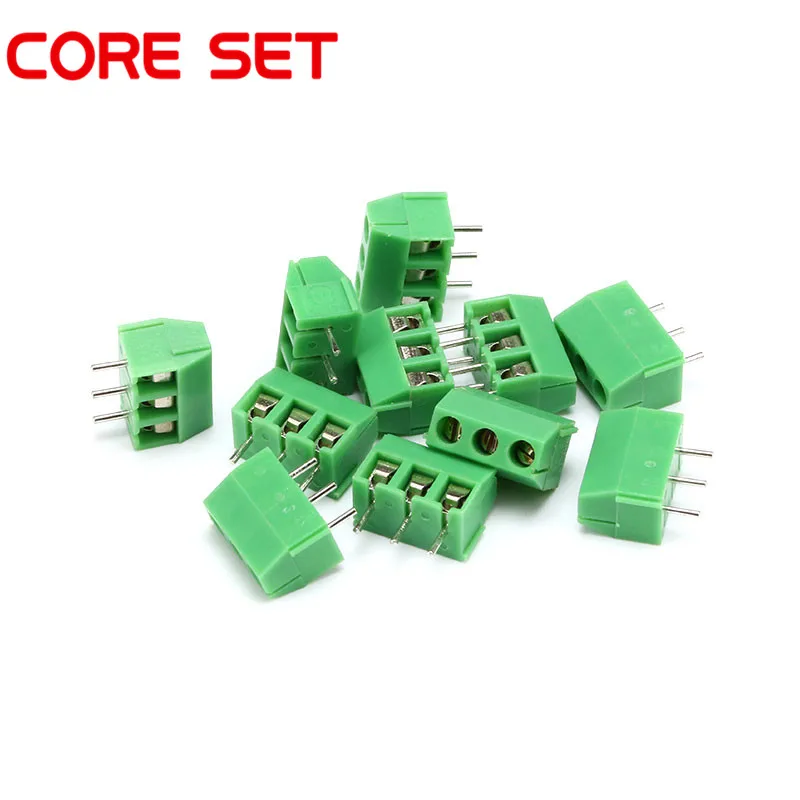 10PCS KF3.96 3P 3.96mm Pitch 3PIN Plug in Through Hole Terminal Block ...