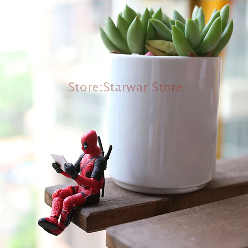 Marvel X-Men Deadpool 2 Action Figure Sitting Posture Model Anime Mini ...