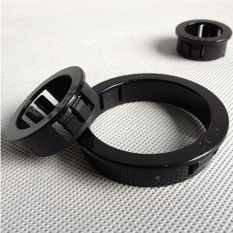 30 Pcs Mounting Hole Wire Cable Protector Nylon Bushing Black Cable ...