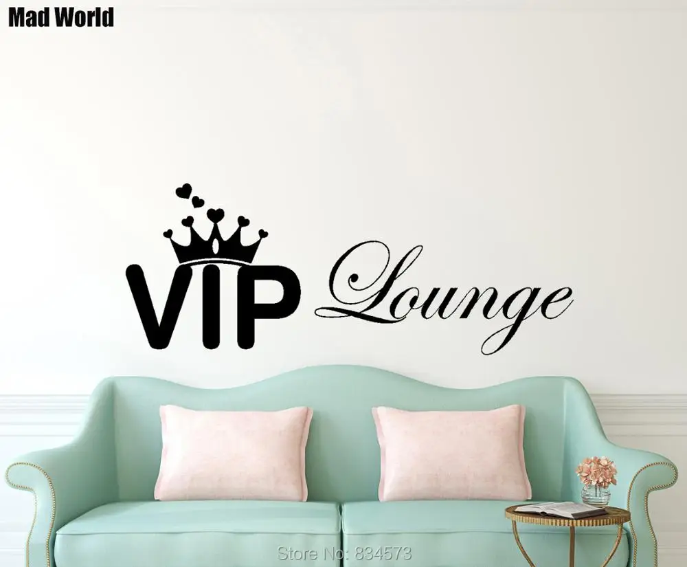 Binnenhuisinrichting Muurversieringen, stickers VIP LOUNGE CLUB WALL ...