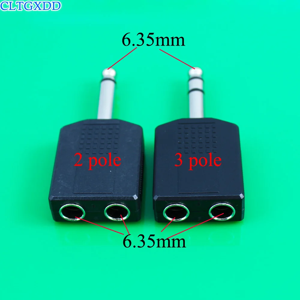 Cltgxdd Mono 1/4" Y Splitter Audio Adapter Splitter 6.35 Male Jack To 2 ...