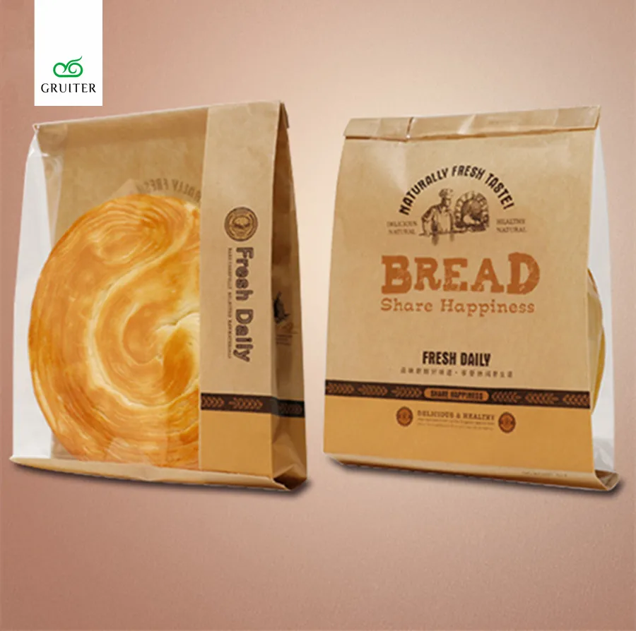 26x16x4cm Toast Bread Bags DIY Baking W/Food Grade Kraft Greaseproof ...