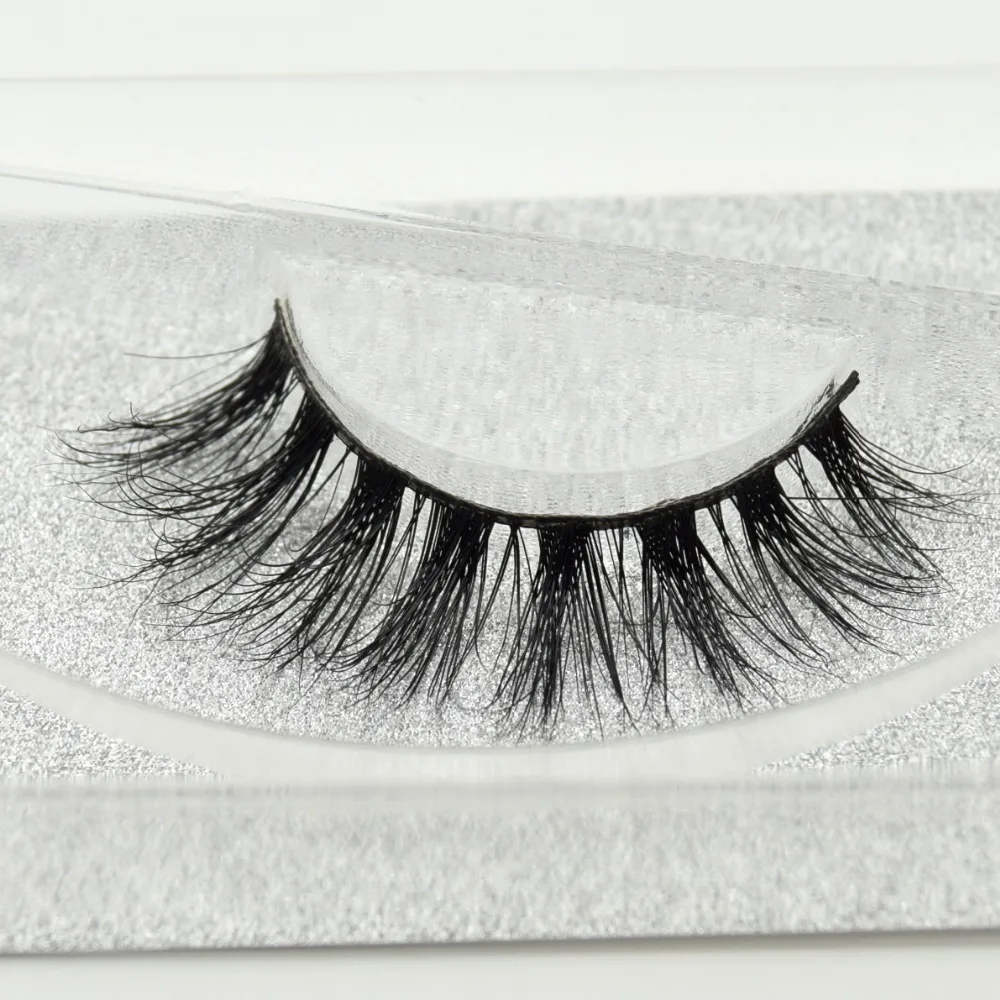 visofree 3D Real Mink Full Strip Lashes Natural Crisscross Curly Lashes ...