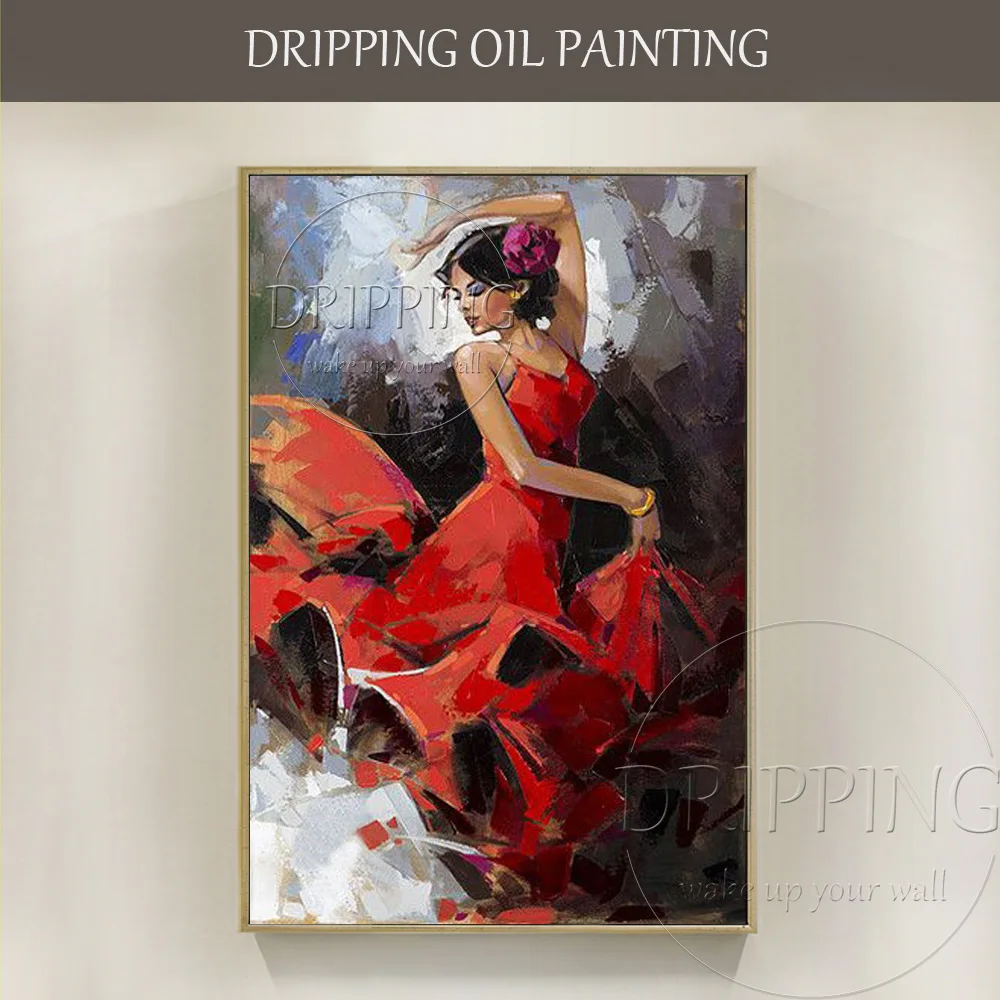 New Arrivals Artist Handmade High Quality Dancing Dancer Oil Painting ...