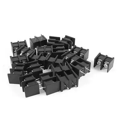 20 Pcs 300v 30a 2 Positions 10mm Pitch Pluggable Terminal Block Black ...