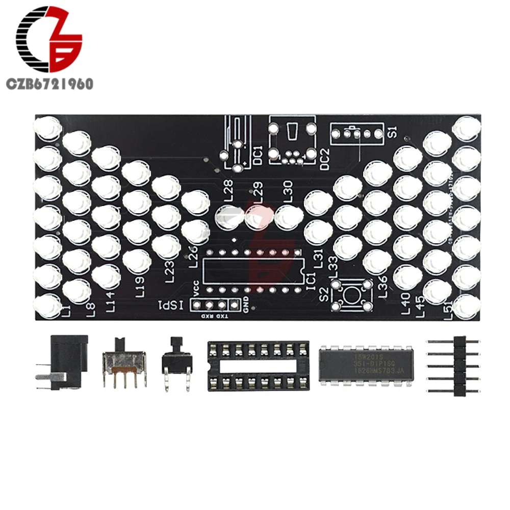 DC 5V Blue LED Display Electronic Hourglass DIY Kit Sand Glass Clock ...