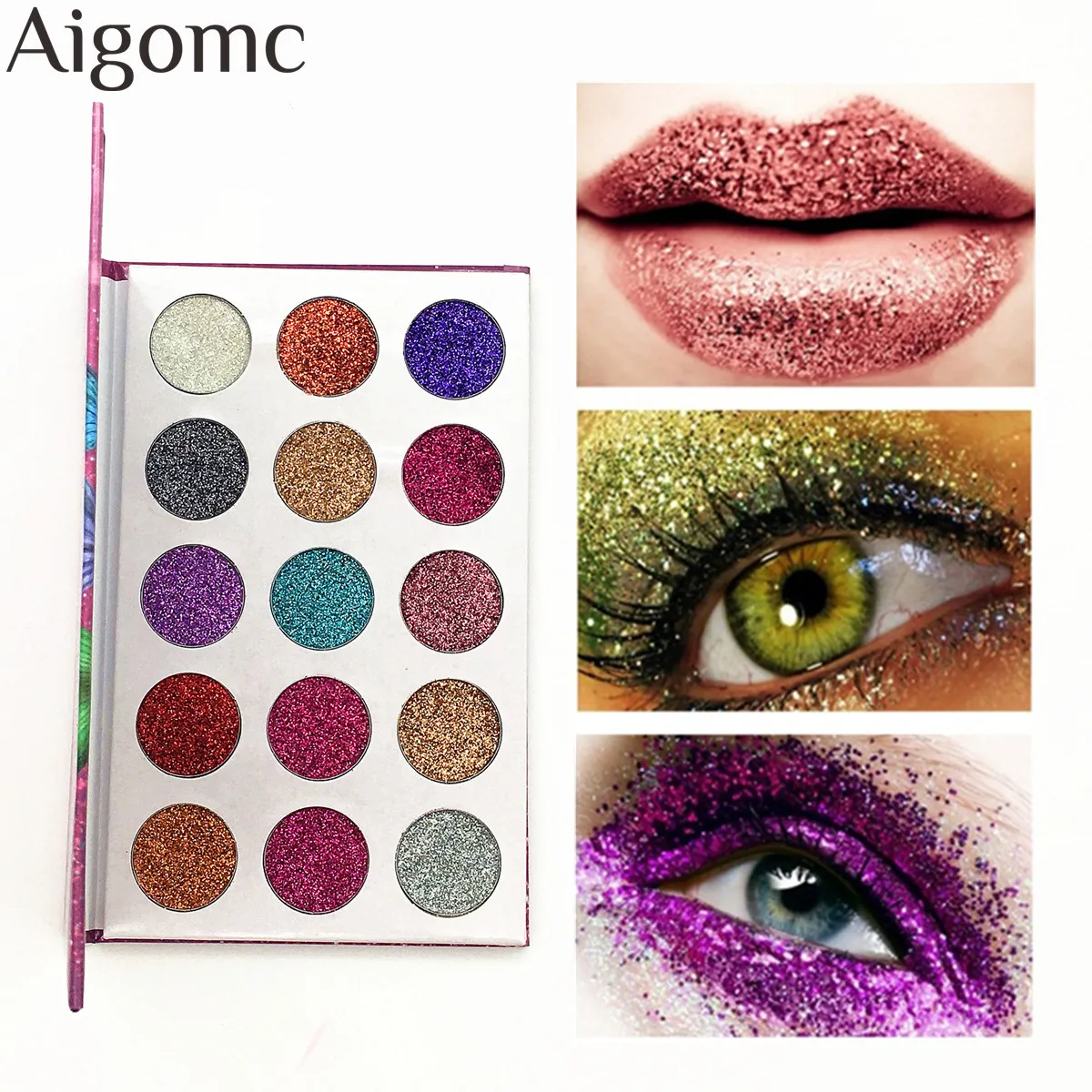 AIGOMC Glitter Injections Pressed Glitters Single Eyeshadow Diamond ...