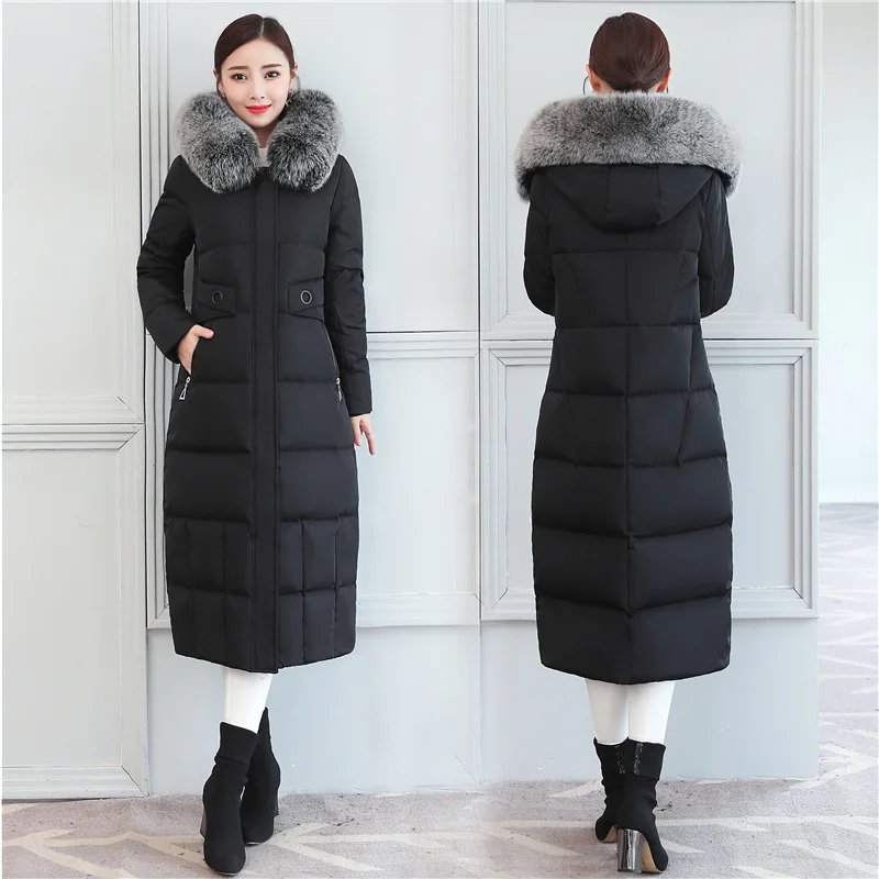 Korean Winter Coats For Women's Duck Down Coats Jackets Outerwear Fur ...