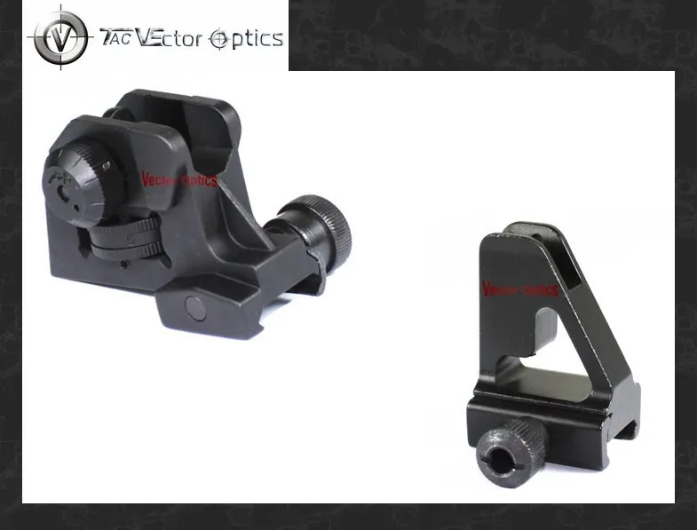 Vector Optics Tactical Backup Front and Rear Detachable Iron Sights A2 ...