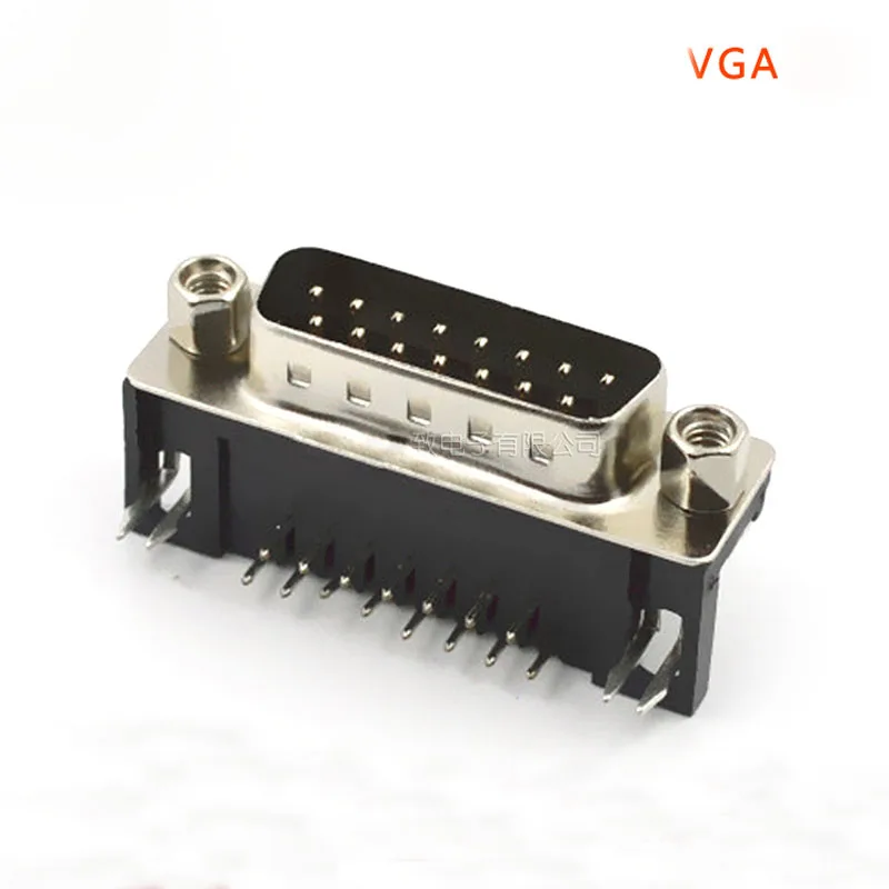 4pcs VGA15P Video Adapter Monitor Connector Socket DR15 Pin Male Black ...