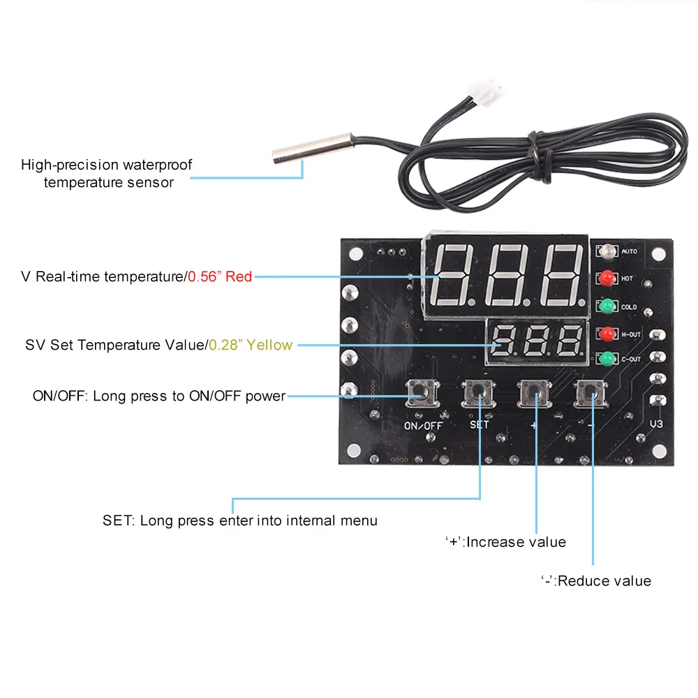 Monday Kids XH-W1504 TEC Semiconductor Cooler Thermostat Automatic ...
