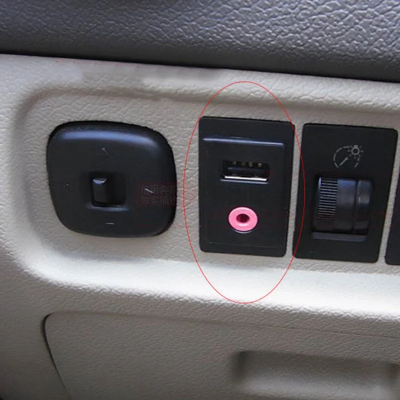 Car USB AUX Headphone Male Jack Flush Mount Mounting Adapter Panel ...