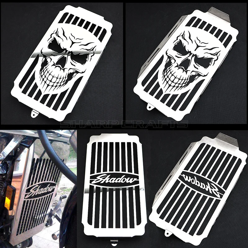 Chorme Radiator Grille Cover for Honda Shadow 1100 VT1100 Spirit Sabre ...