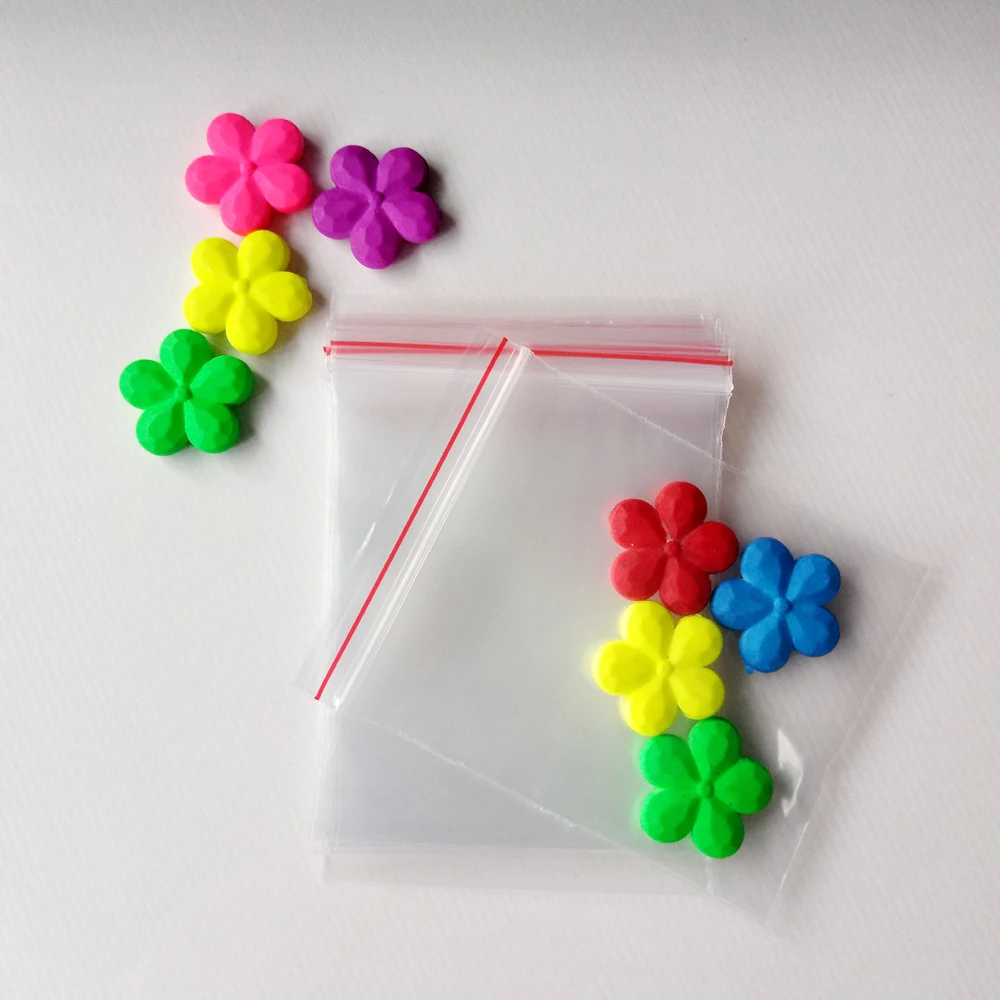 1000pcs 11x16cm 지퍼 잠금 플라스틱 가방 지퍼 Pe 플라스틱 투명 가방 여성선물 쥬얼리 포장 디스플레이 스토리지