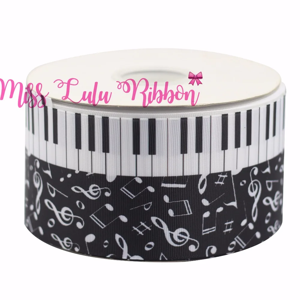 3"75mm Music Printed Grosgrain Ribbon Polyester Ribbon DIY Handmade ...