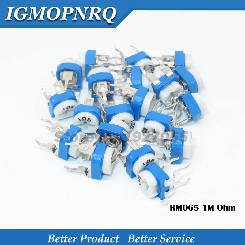 20PCS RM065 RM 065 1M ohm 105 Trimpot Trimmer Potentiometer horizontal ...