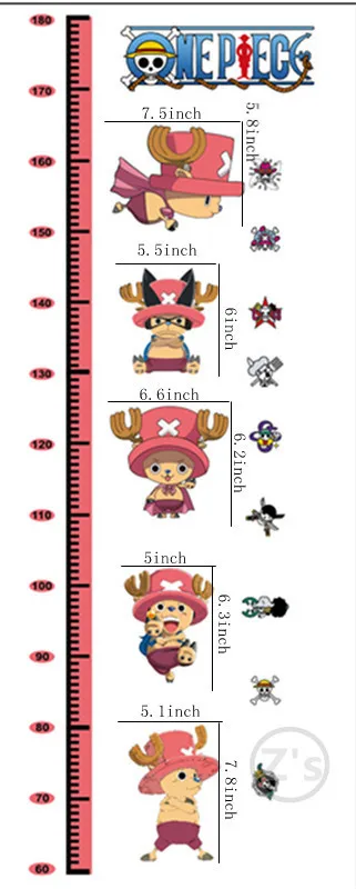 Tony Tony Chopper Height Measure For Kids wall room sticker | One piece ...