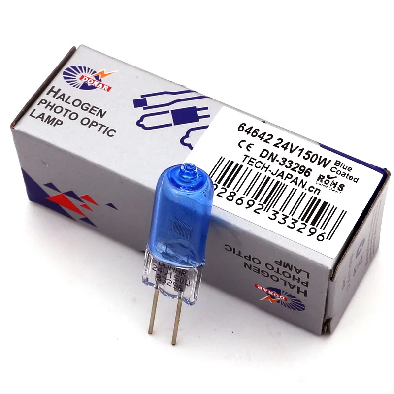 Dn-33296 Hlx 64642 24v 150w G6.35 Blue Coated Light Bulb Mediland ...