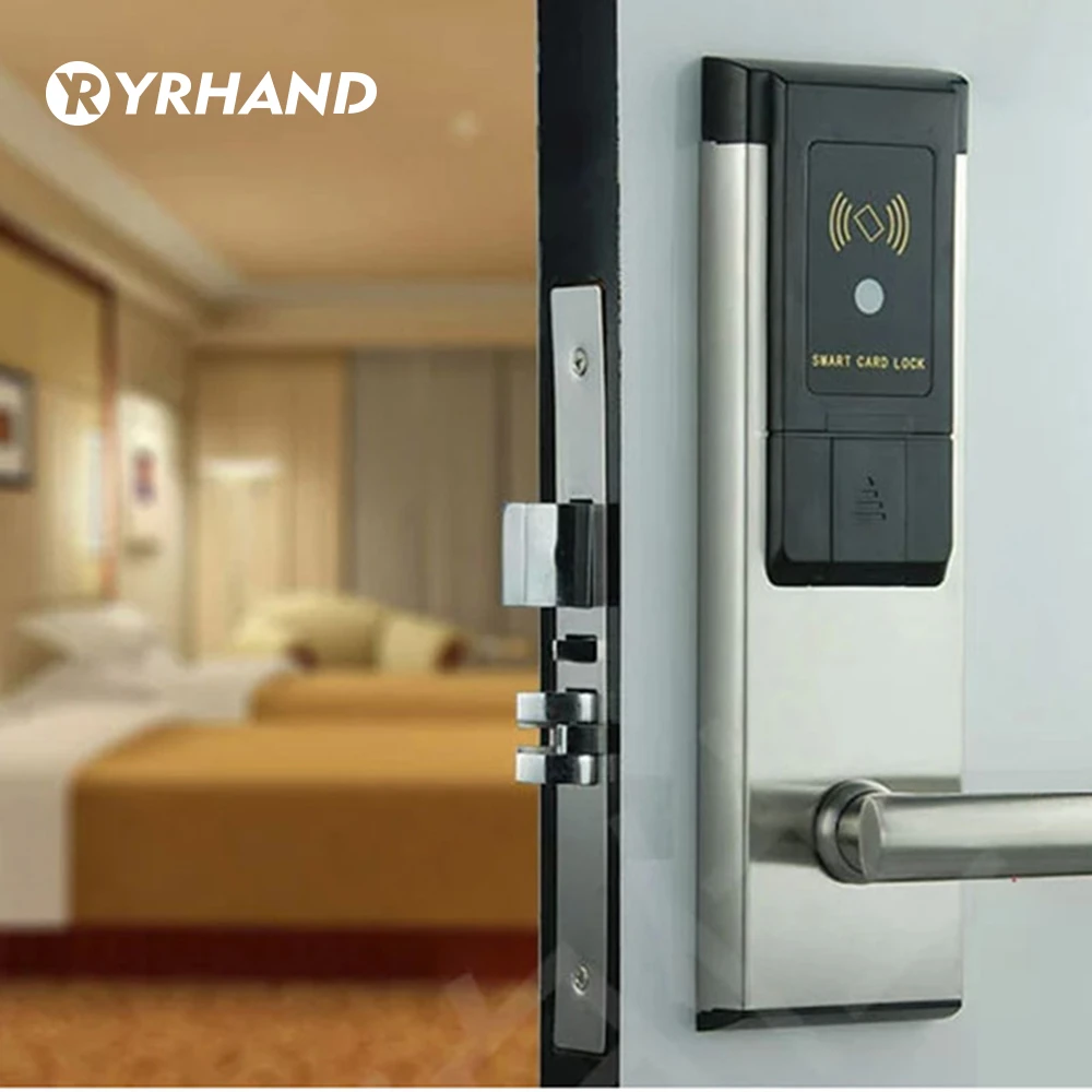 Electronic Rfid Hotel Door Lock System Swipe Card Smart Door Lock ...