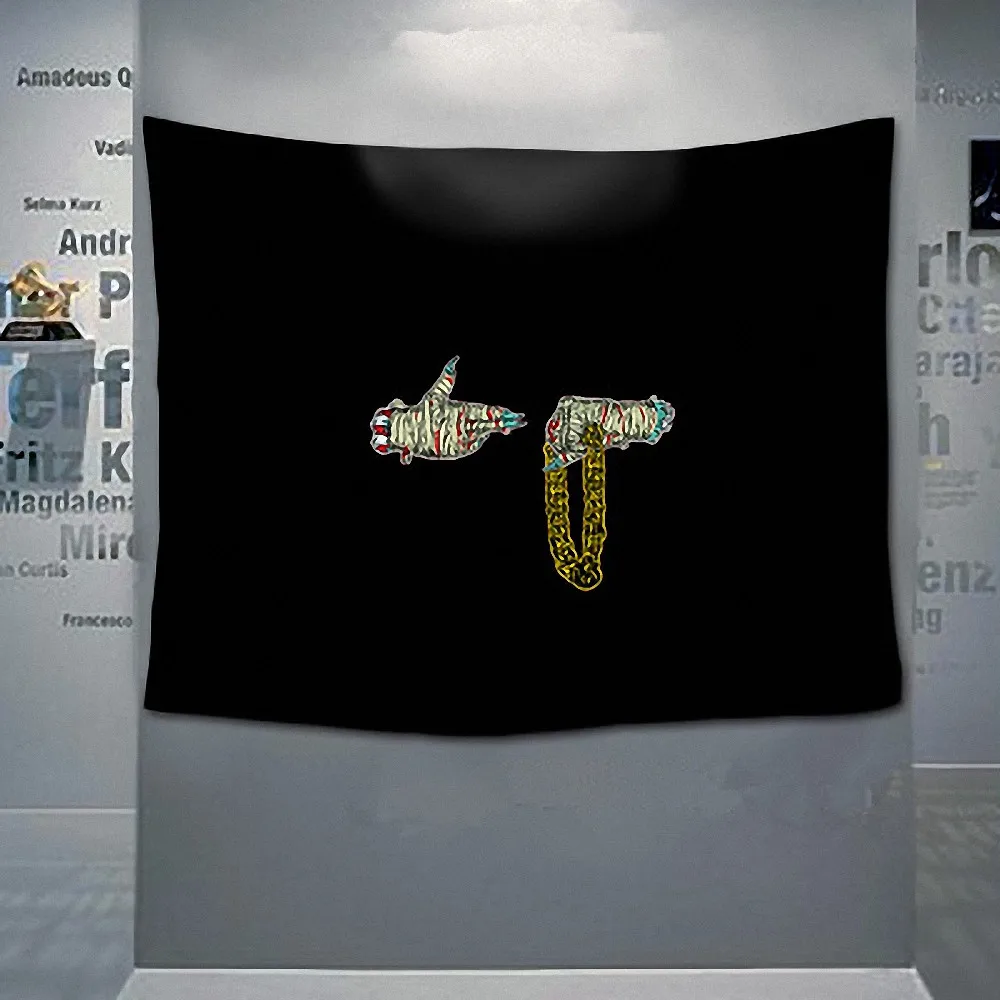 Bandera con logotipo de banda Retro, cartel de Hip hop, Jazz, Reggae ...