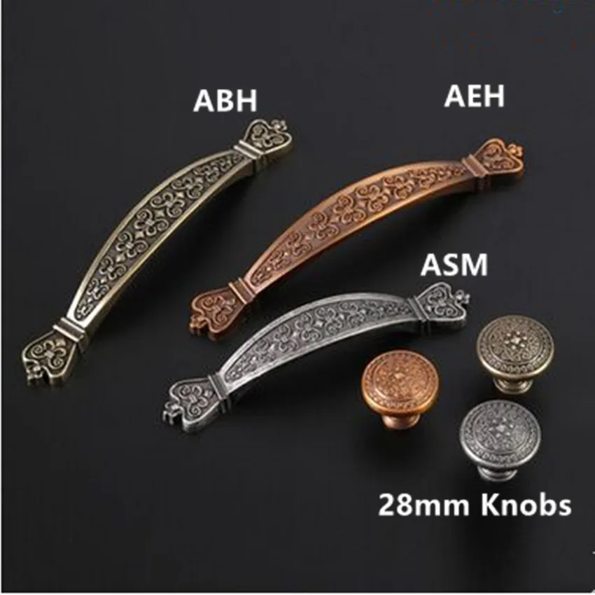 Yellow Bronze Door Handles Noble Antique Drawer Pulls