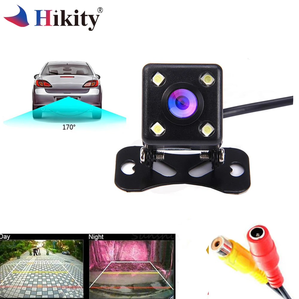 Hikity Car Rear View Camera Universal Backup Parking Camera 4 LED Night ...