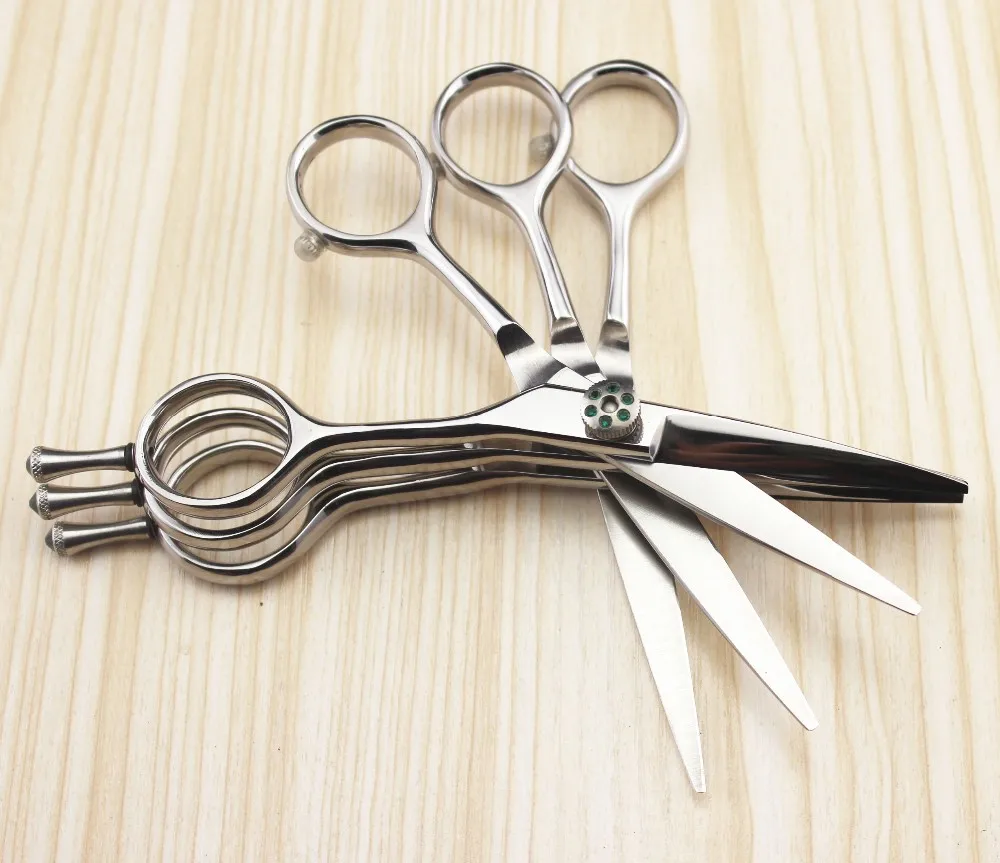 3 Layer High Quality 440c Fashion Hair Scissor ,hair 3 Blades Scissors 5.5inch Shear Barber ...